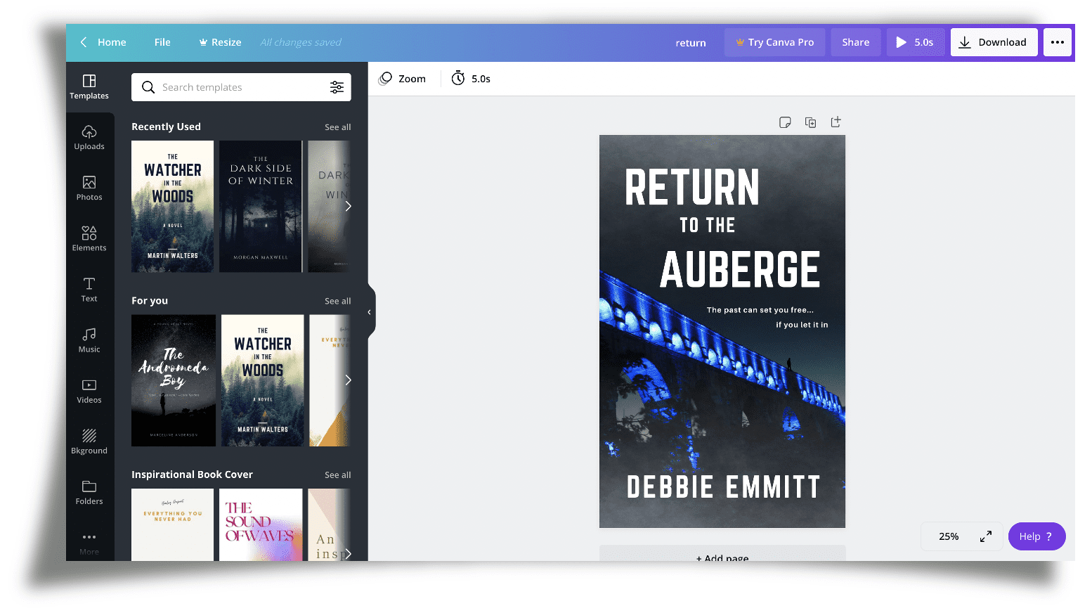 Creating a book cover in Canva (with pictures)