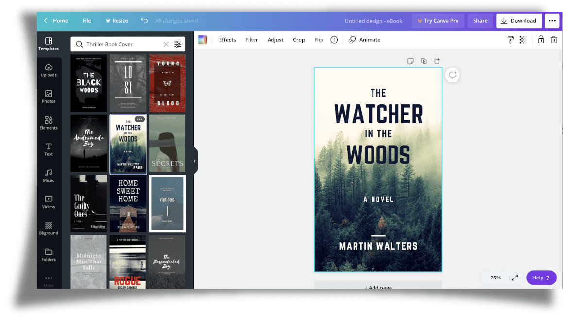 Creating a book cover in Canva (with pictures)